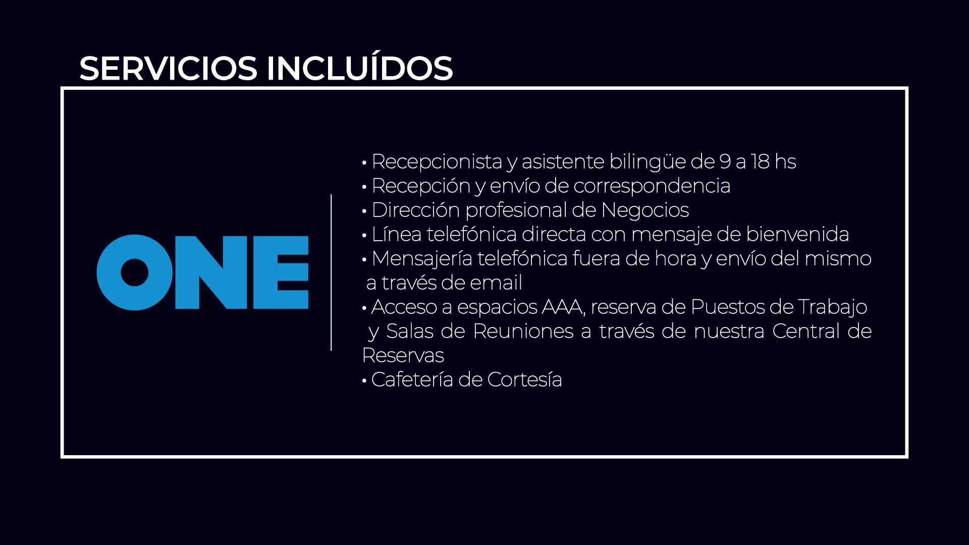 precios one | Oficinas en Córdoba